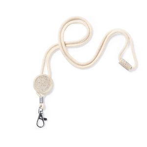 Lanyard Circular Sostenible de Algodón y Caña de Trigo para Personaliz